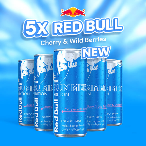Pack Red Bull Energy Drink Summer Edition Cherry & Wild Berries (5 uni